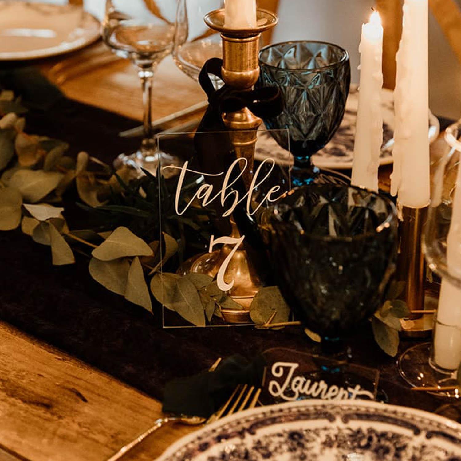 Rêveries et Bois Vitres numérotées Chiffres Blancs SANS SOCLE